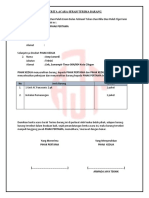 Format Hand Over Pekerjaan | PDF