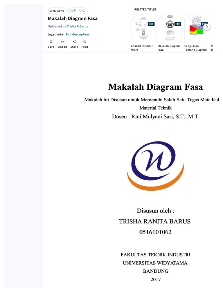 Analisis Diagram Fasa dan Aplikasinya dalam Material Teknik | PDF