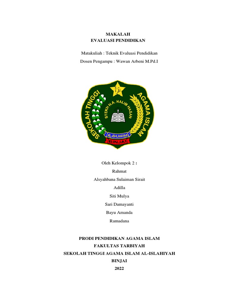 Makalah Evaluasi Pendidikan | PDF