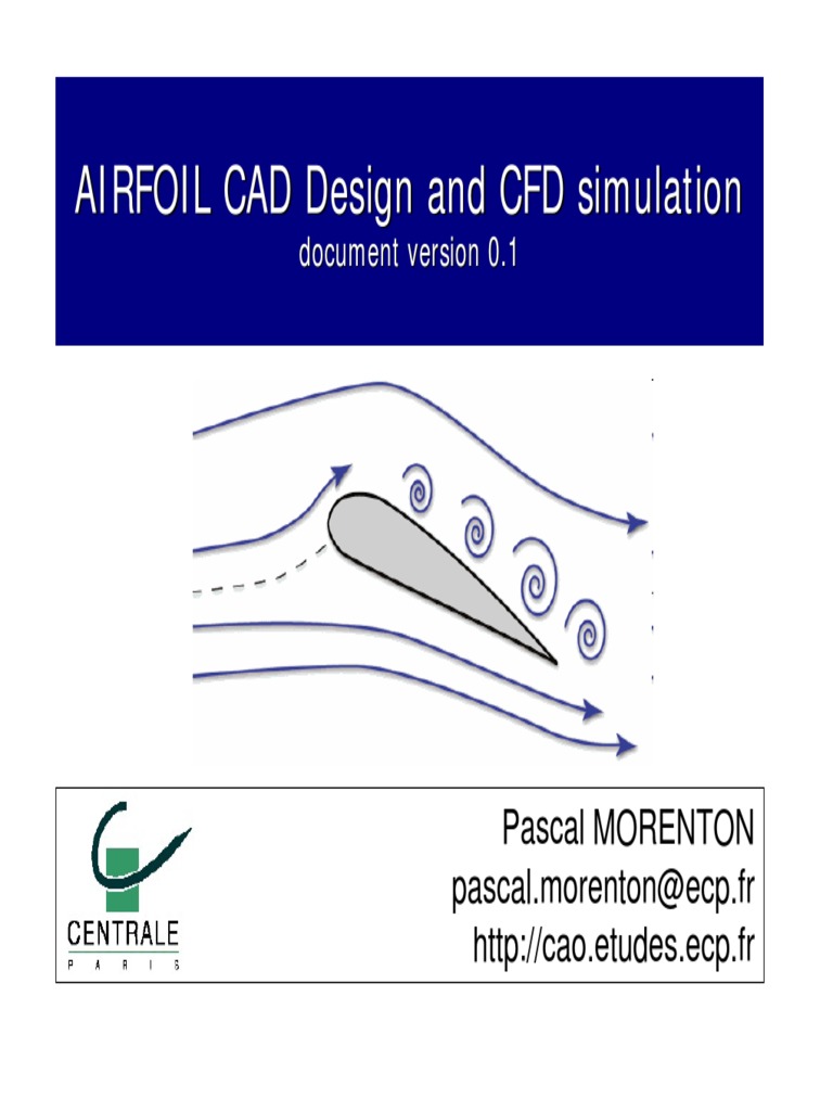 AIRFOIL CAD Design and CFD Simulation | PDF | Computing