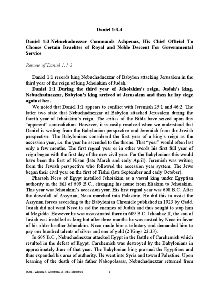 Daniel 1 3 4 | PDF | Nebuchadnezzar Ii | Kingdom Of Judah