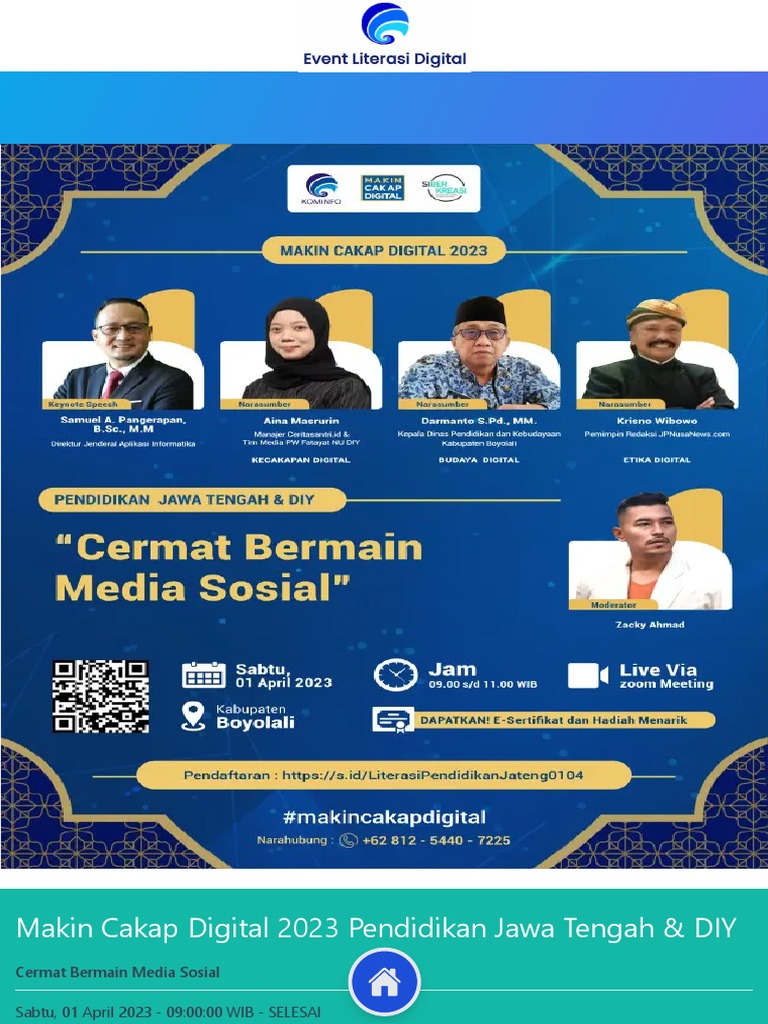 Literasi Digital - Makin Cakap Digital 2023 Pendidikan Jawa Tengah & DIY - Arka | PDF