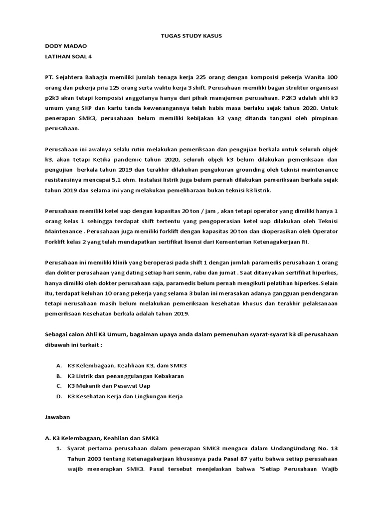 TUGAS STUDI KASUS | PDF