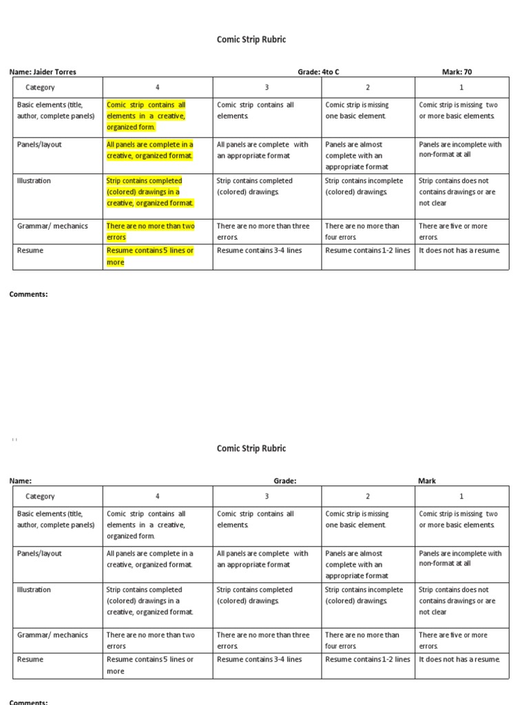 Rubrica Comic | Download Free PDF | Comics | Comic Strips