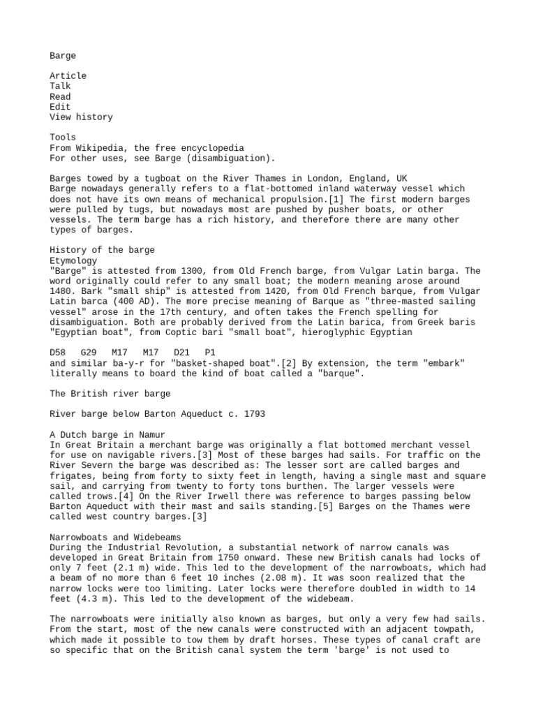 Barge | PDF | Barge | Water Transport