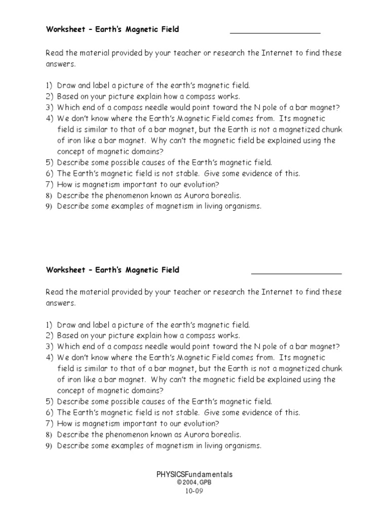 Earths Magnetic Field W KST | PDF | Science & Mathematics | Technology ...