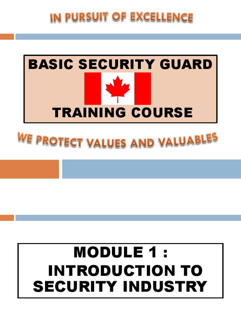 Basic Security Guard Training Course | PDF | Security Guard | Police