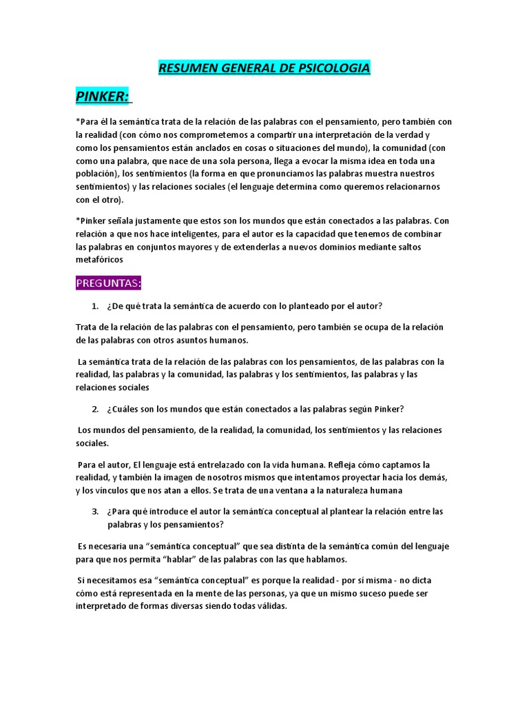 RESUMEN GENERAL 1er Parcial | PDF | Sicología | Experiencia
