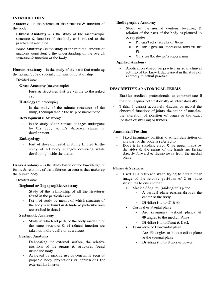 Introduction (Chapter 1) | PDF | Anatomical Terms Of Motion ...