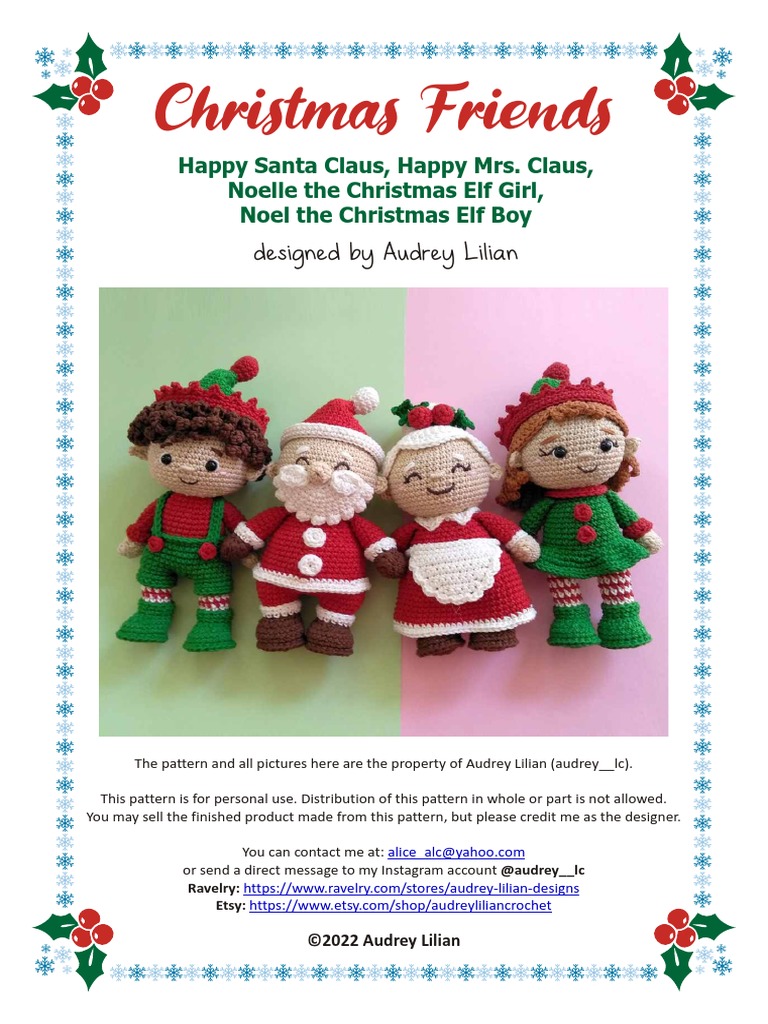 Christmas Friends Collection | PDF | Crochet | Embroidery