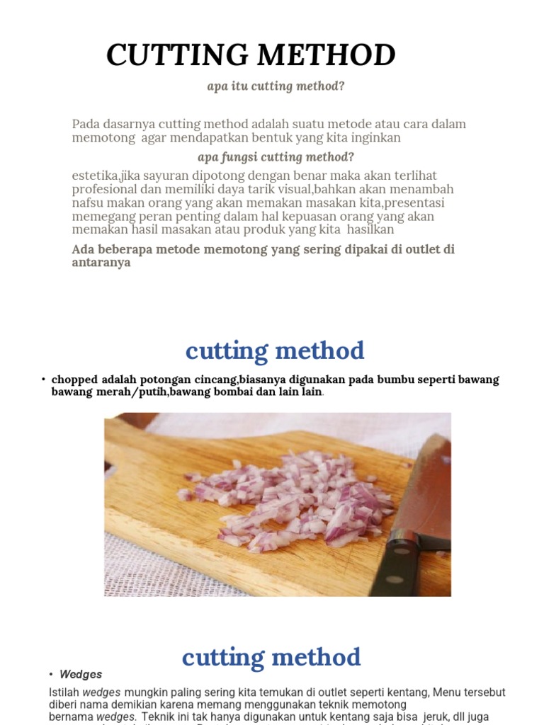 Metode Memotong dalam Memasak | PDF