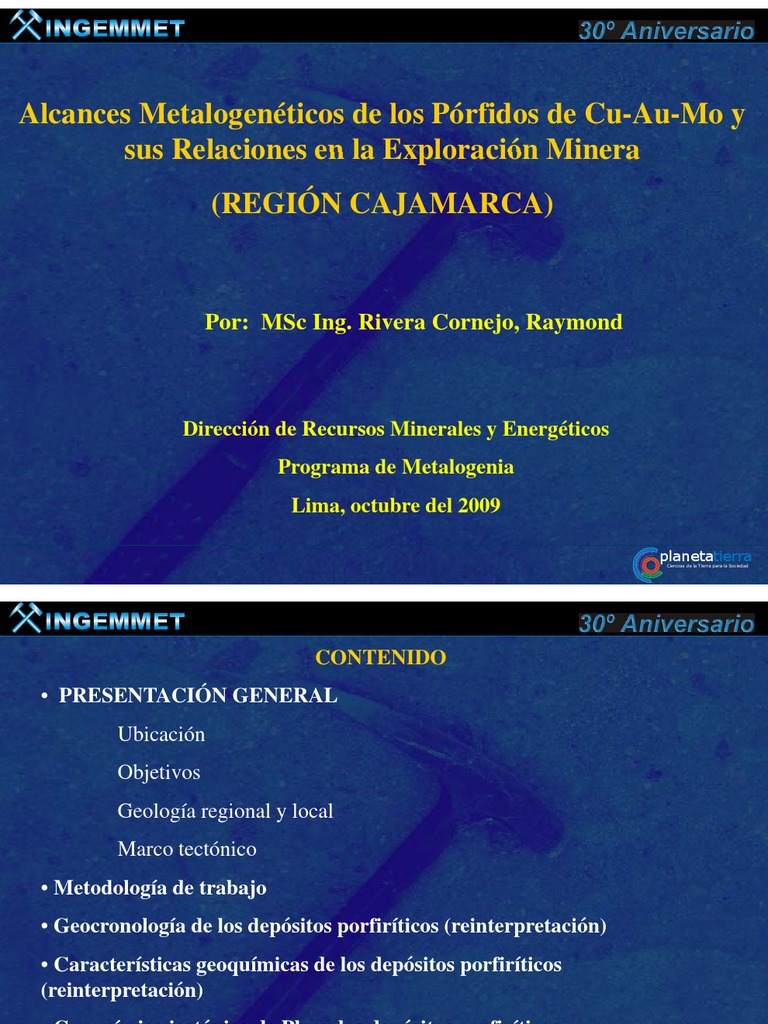 Metalogenia de Los Porfidos de Cu-Au-Mo y Sus Relaciones en La ...