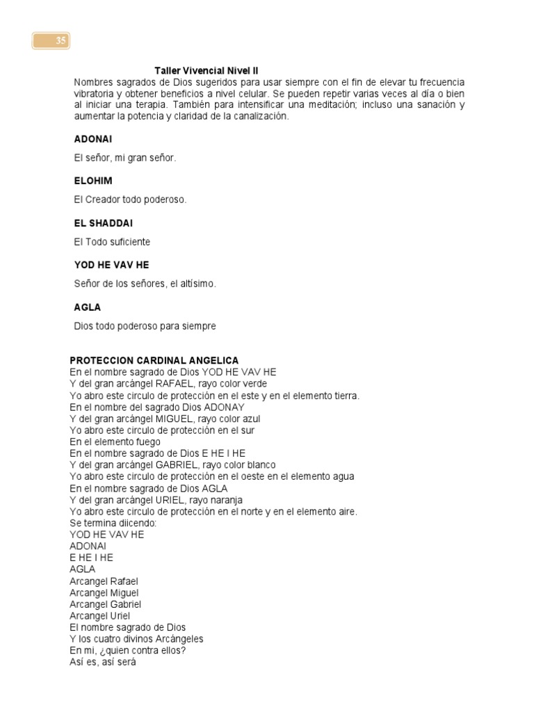 Taller II Despertando Al Mago | PDF | Amor | Tetragrammaton