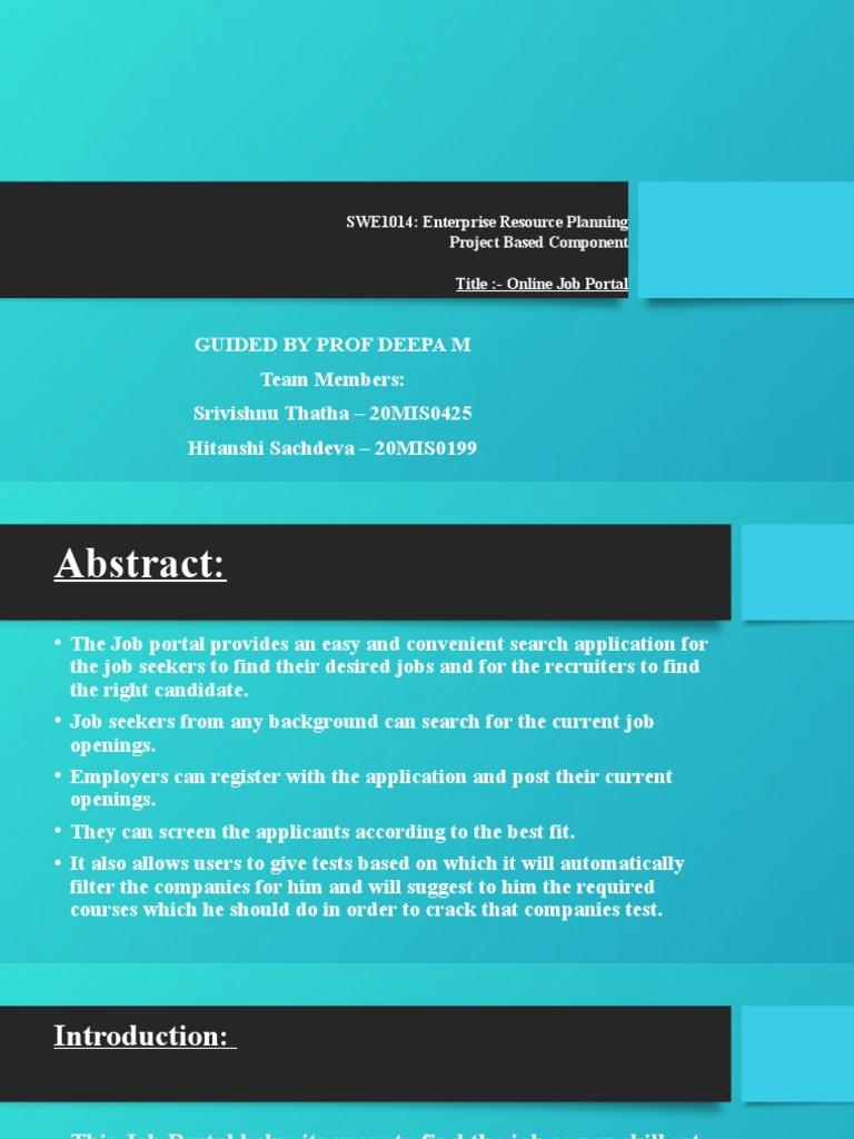 Guided by Prof Deepa M Team Members: Srivishnu Thatha - 20MIS0425 ...