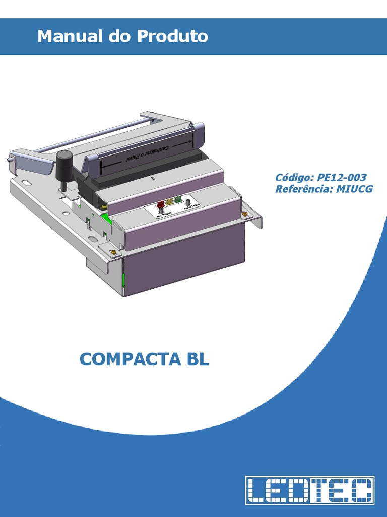 Manual do Usuário da Impressora Térmica Compacta BL | PDF | USB | Impressão