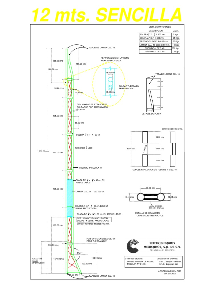 Torrecilla 12mts Sencilla | PDF