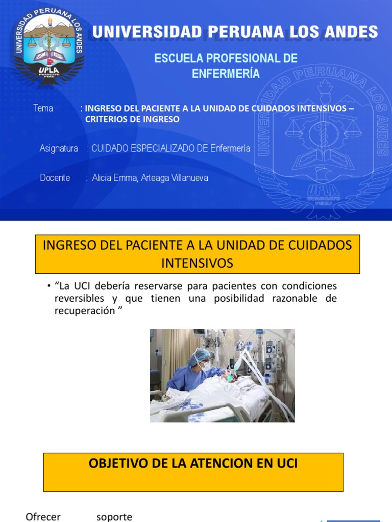 Ingreso A Uci | PDF | Unidad de Cuidados Intensivos | Medicina de Cuidados Intensivos