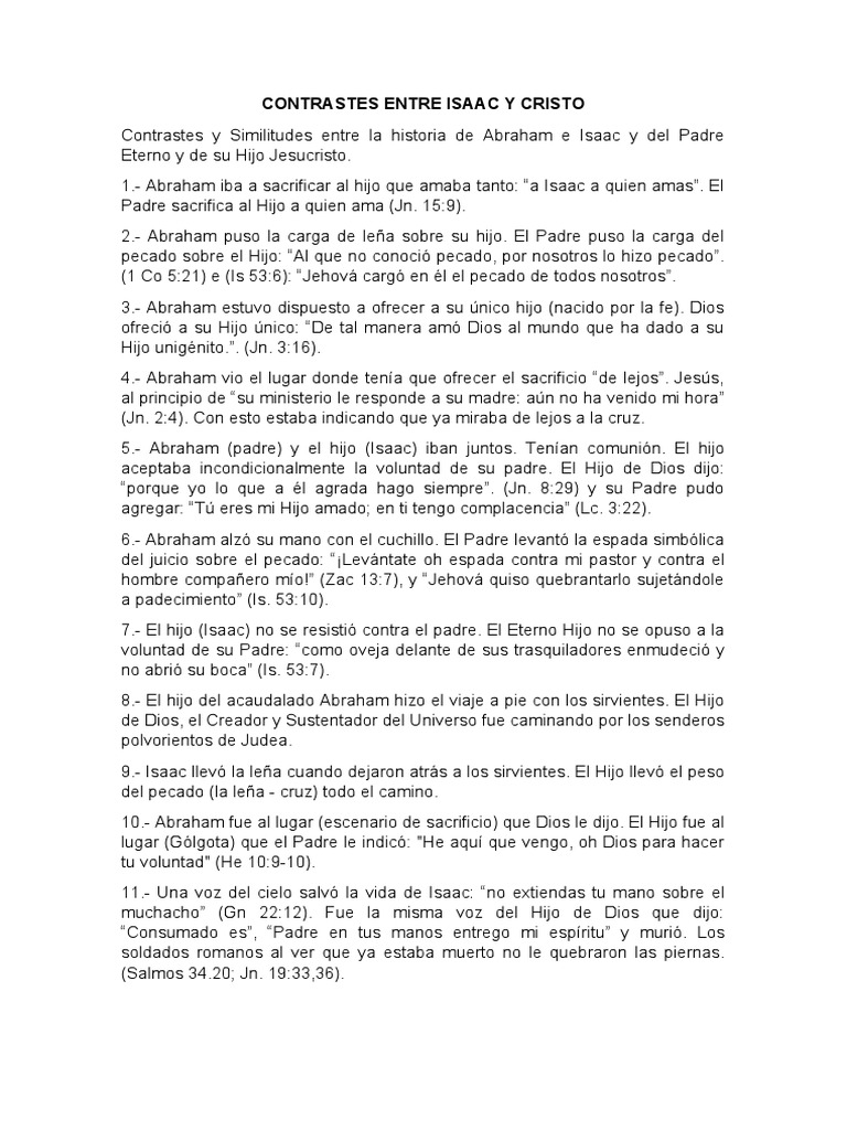 Isaac y Cristo: Parallelos Sacrificiales | PDF | Abrahán | Jesús