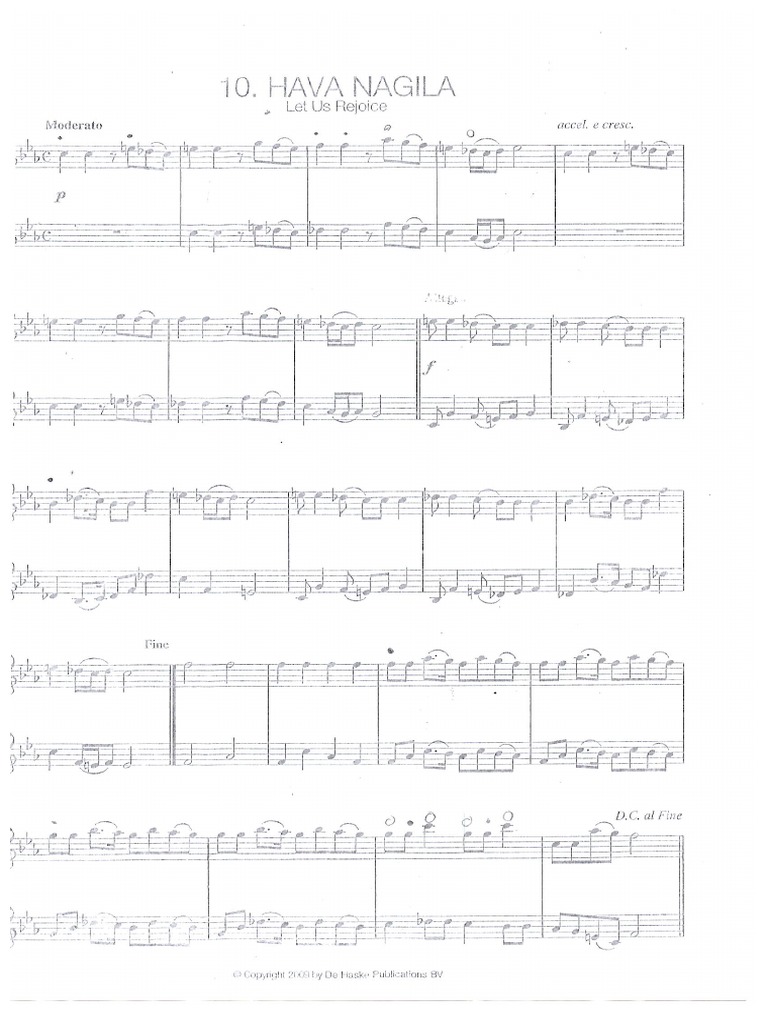 Partition HAVA NAGILA | PDF