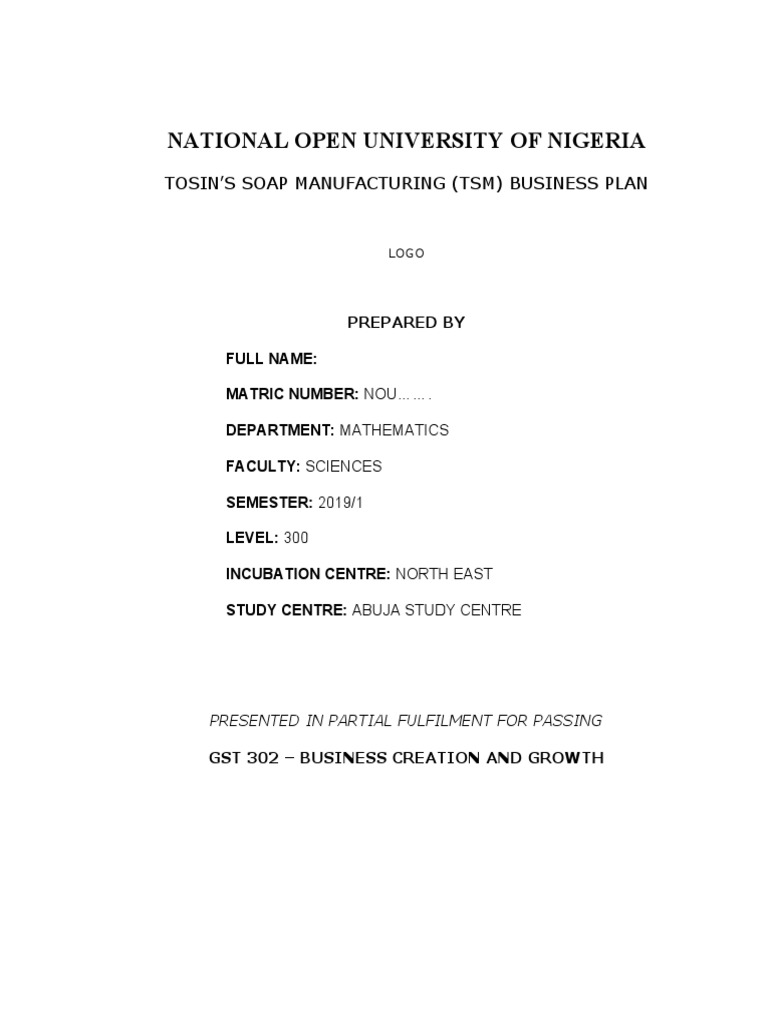 national-open-university-of-nigeria-tosin-s-soap-manufacturing-tsm