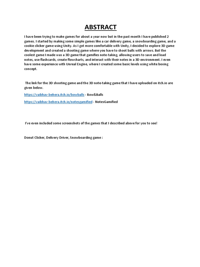 Abstract For Gamedev | PDF | Games & Activities | Art