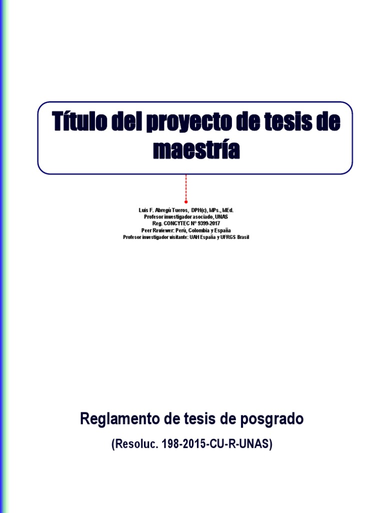 Título Del Proyecto de Tesis de Maestría | PDF | Business | Economias