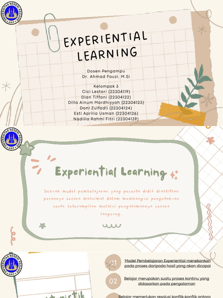 T3 PE RK PPT - Experiential Learning | PDF