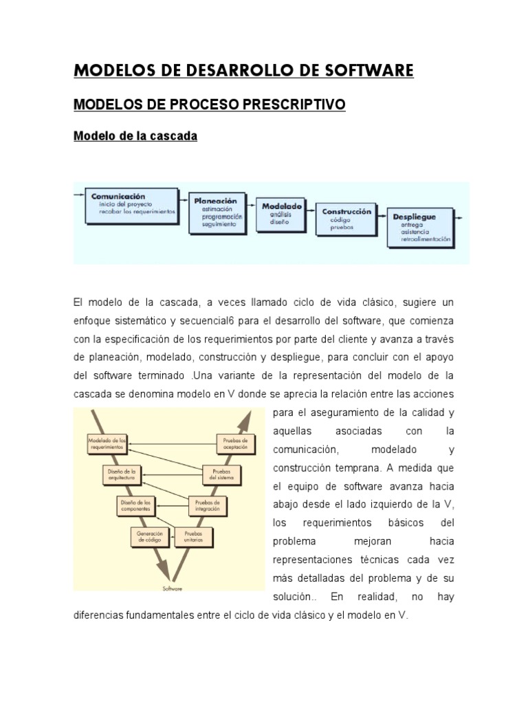 Modelos de Desarrollo de Software | PDF | Software | Ingeniería de software