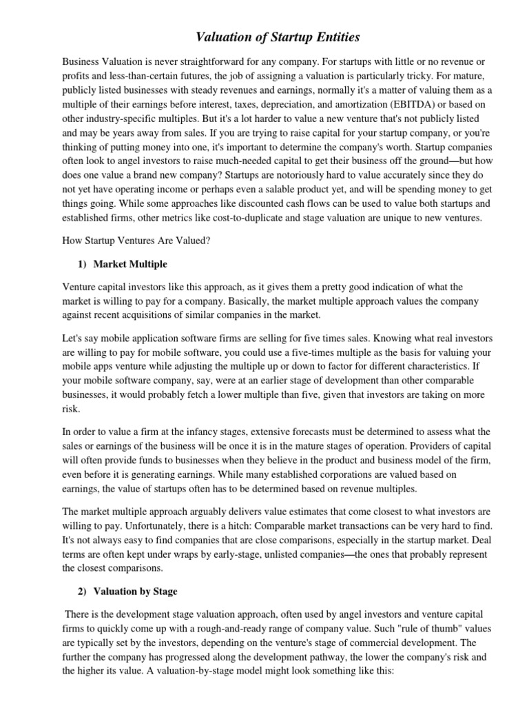 Valuation | Download Free PDF | Discounted Cash Flow | Valuation (Finance)