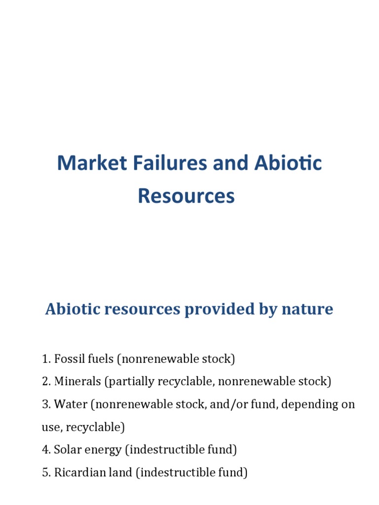Externalities, Biotic and Abiotic Resources | PDF | Demand ...