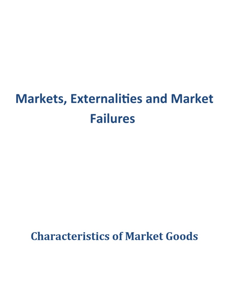 Market, Externalities and Market Failure | PDF | Externality | Business ...