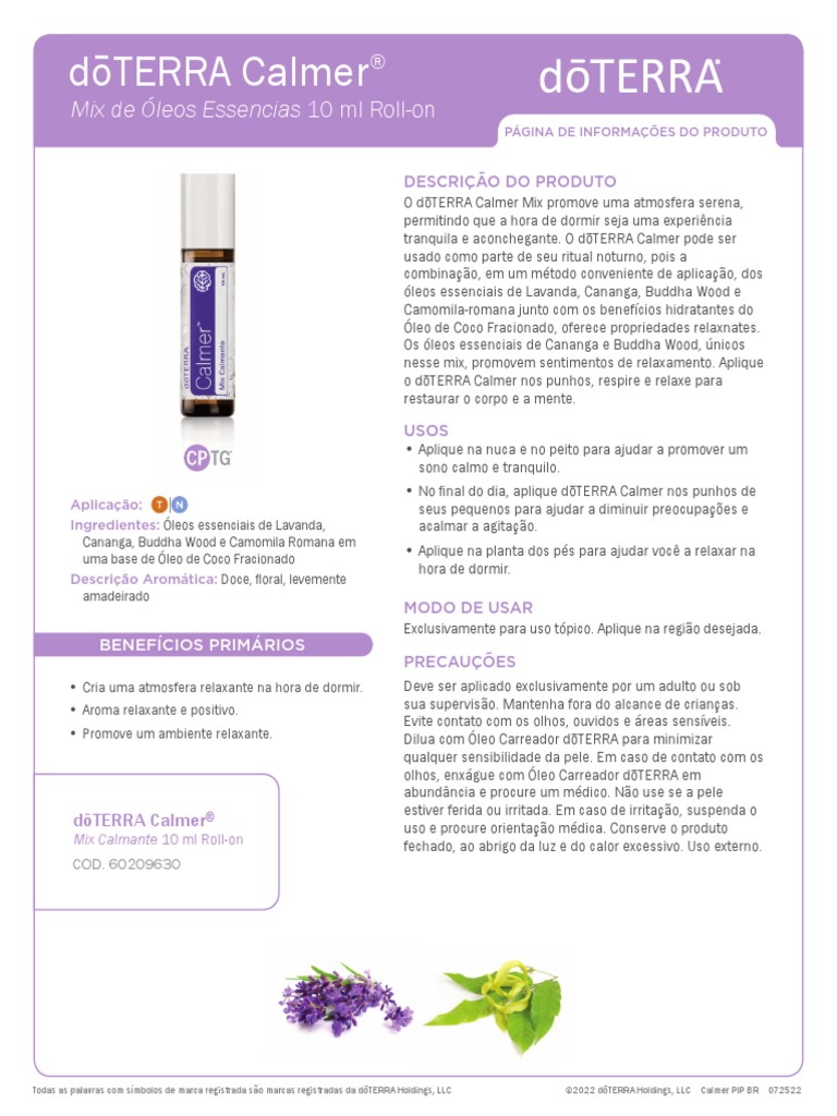 Doterra Calmer Oil | PDF