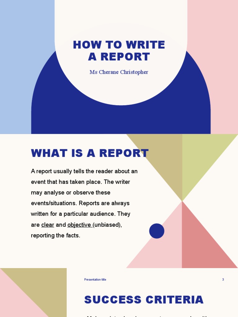 How To Write A Report | PDF | Communication | Linguistics