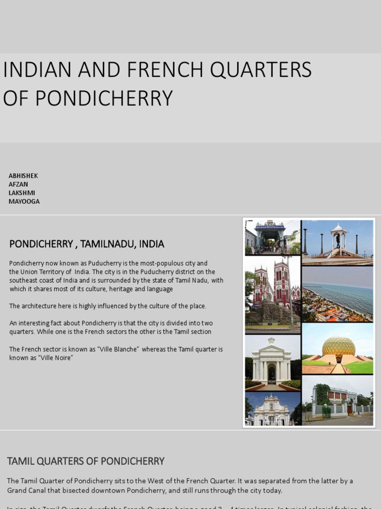 Pondicherry | PDF | Tamil Nadu | Architectural Design
