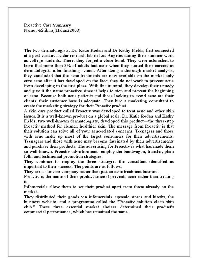 Proactive Case Summary | PDF