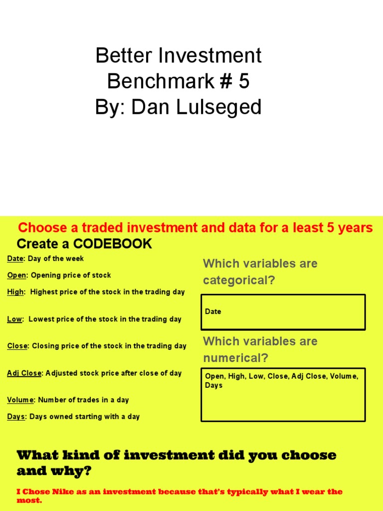 (Better Investment Benchmark # 5) Dan - Lulseged | Download Free PDF ...