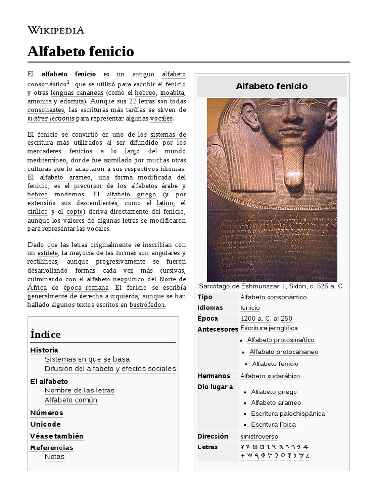 Alfabeto Fenicio | PDF | Clásicos