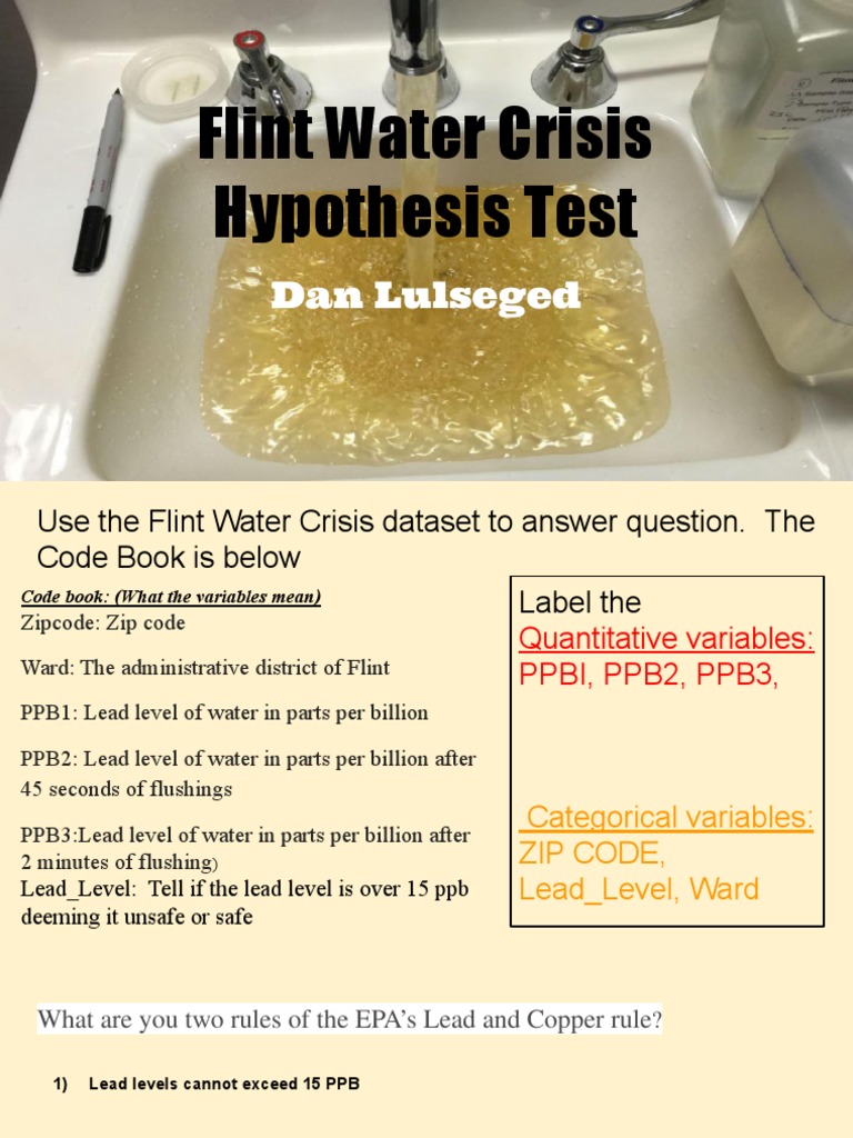 Flint Water Crisis Hypothesis Test: Dan Lulseged | PDF | P Value ...