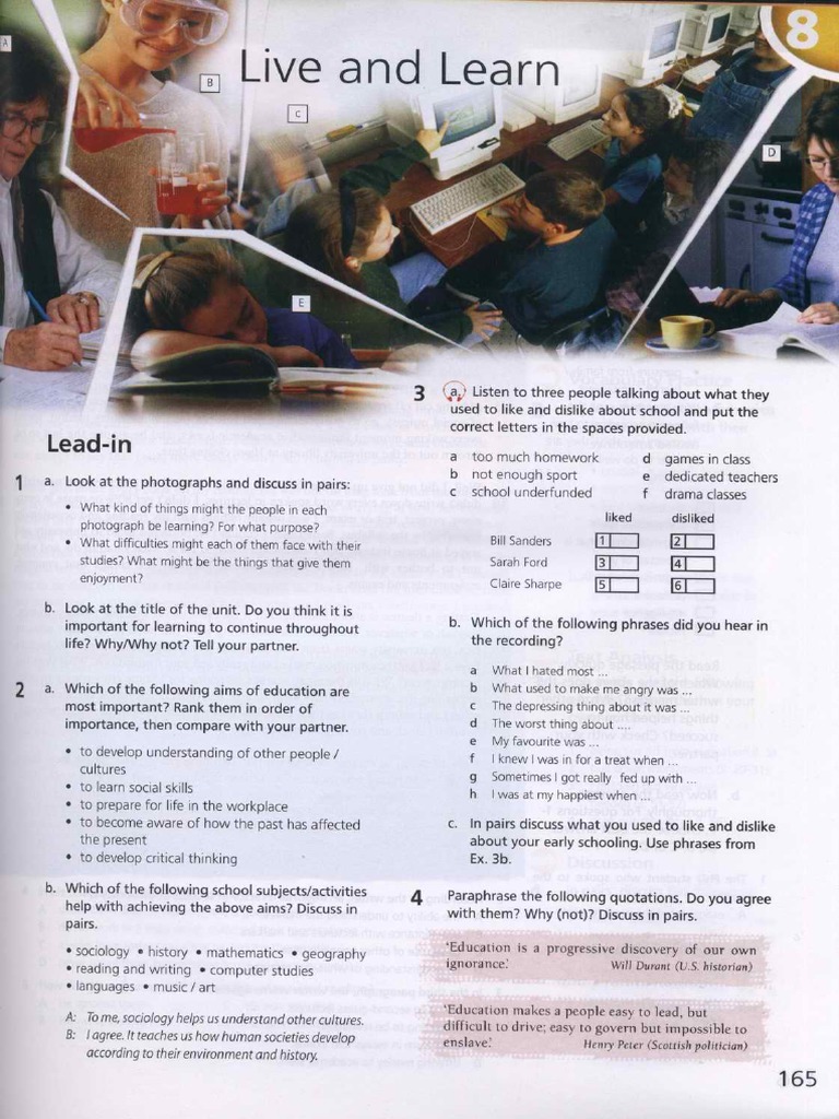 Unit 8-Live and Learn, Upstream Advanced | PDF