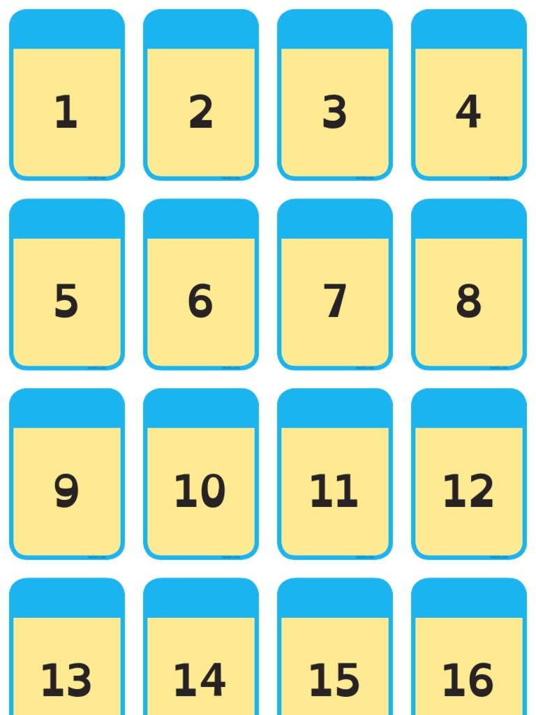 NUMEROS 1 AL 100 | PDF