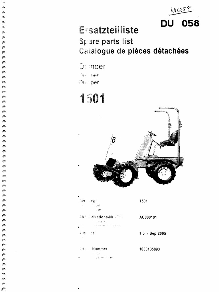Dumper Neuson 1501 | PDF