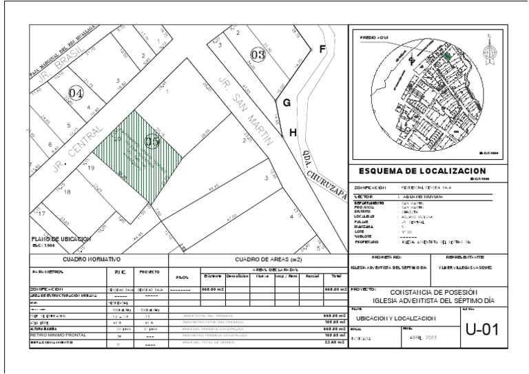 3.aguano - Muyuna - Ptl-0033-Cofopri-Wgs84-Plano de Ubicacion | PDF