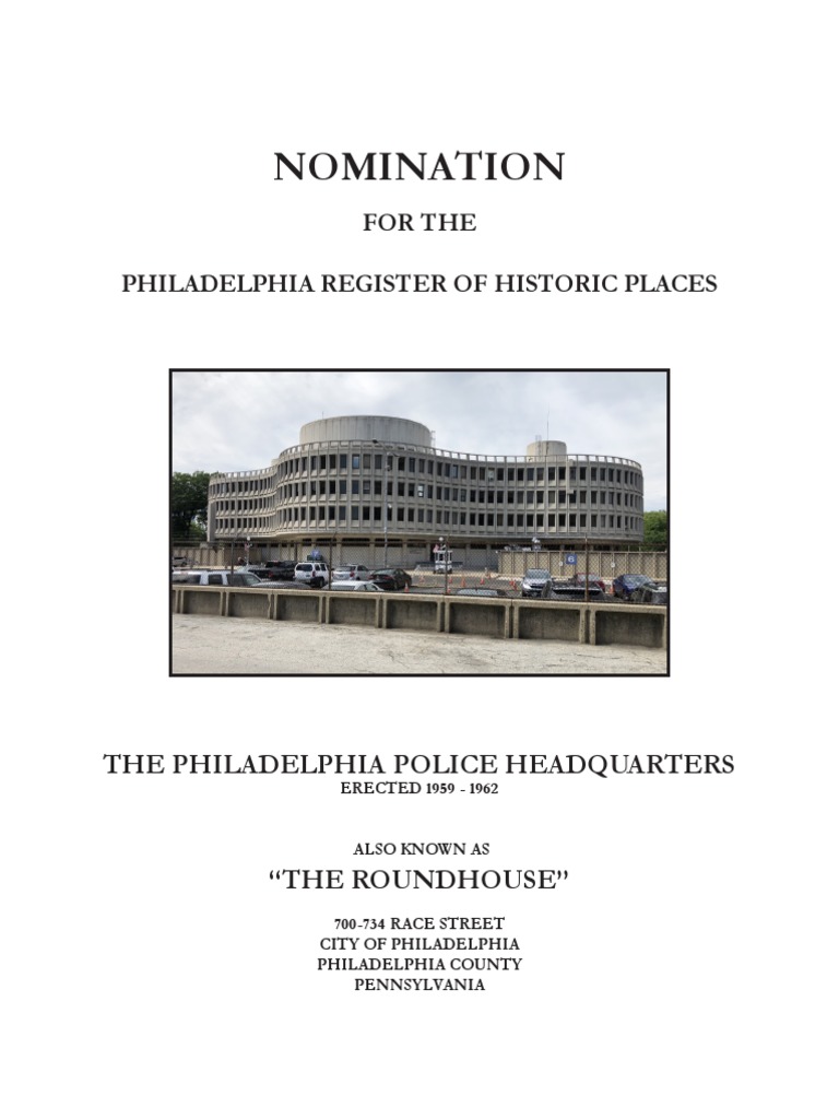 Roundhouse Nomination - PRHP 01162022 | PDF | Window | Philadelphia