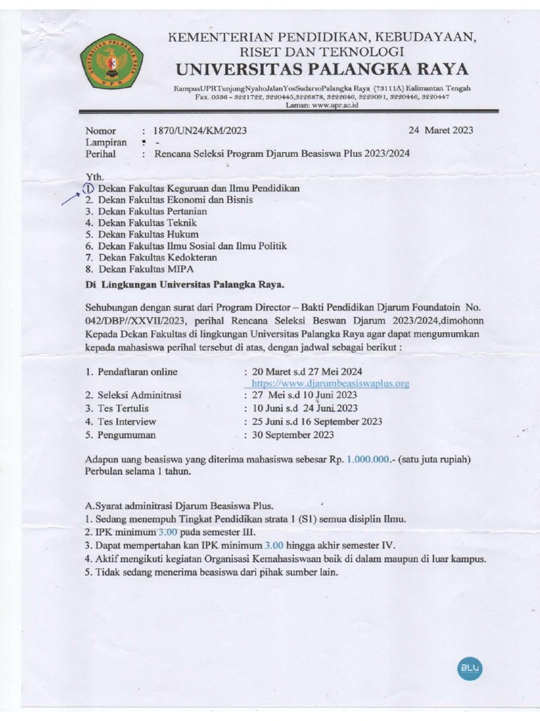 Beasiswa Djarum | PDF