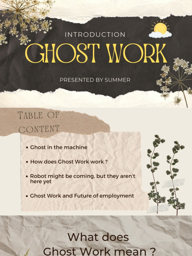Ghost Work: Presented by Summer | PDF | Artificial Intelligence ...