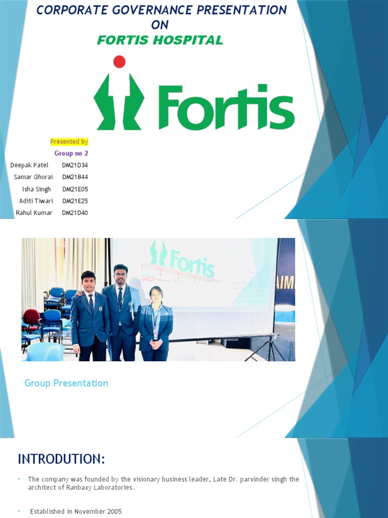 Corporate Governance Presentation on Fortis Hospital | PDF | Insider Trading | Lawsuit