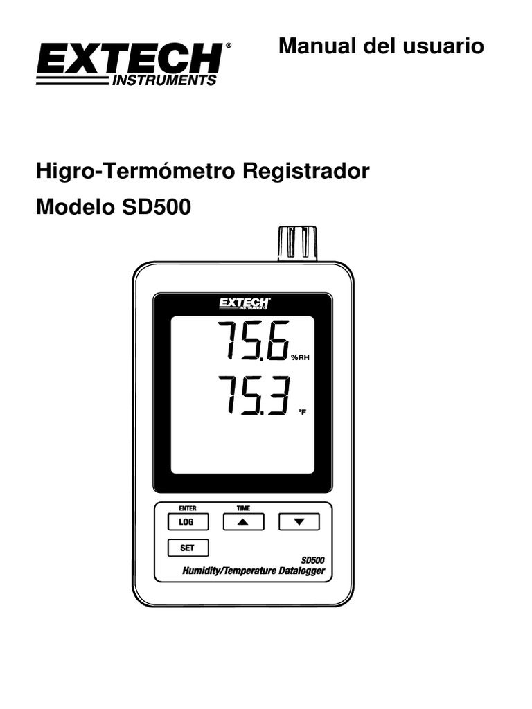 MANUAL DE USUARIO SD500 - UM-es EXTECH | PDF | Archivo de computadora | USB