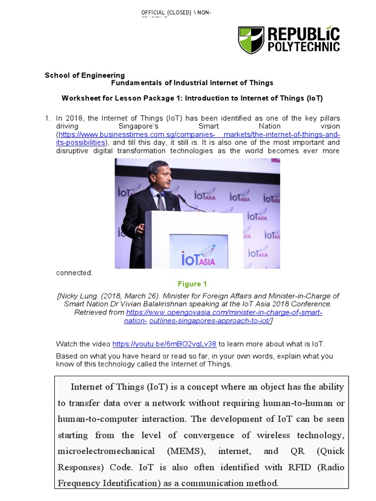 School of Engineering Fundamentals of Industrial Internet of Things ...