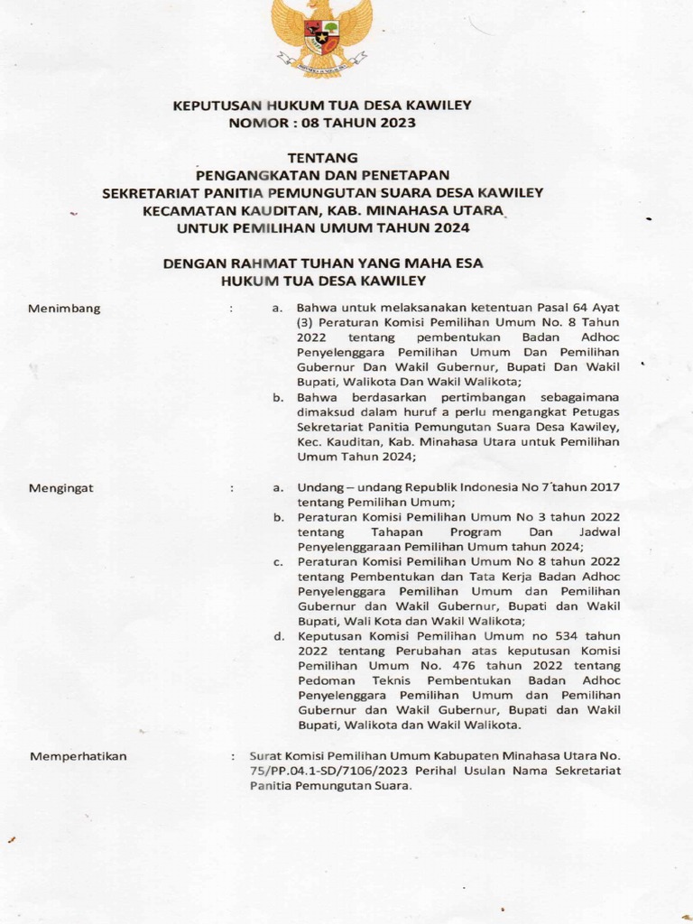 SK Sekre PPS Kawiley | PDF