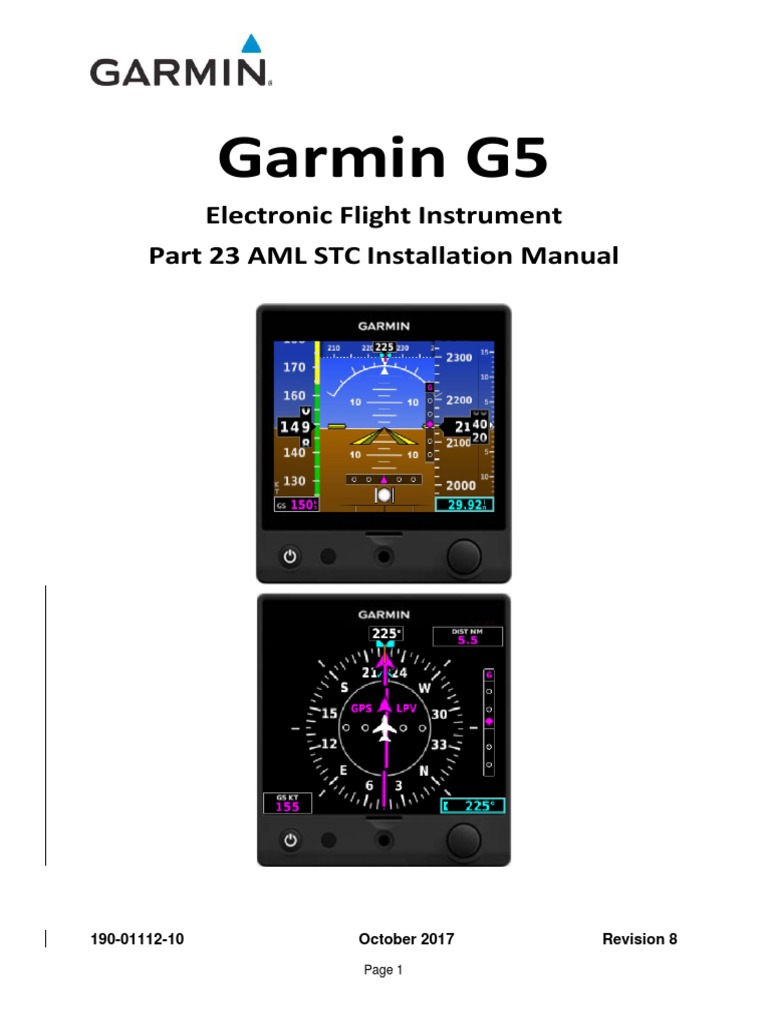 Garmin G5 | PDF | Equipment | Aerospace